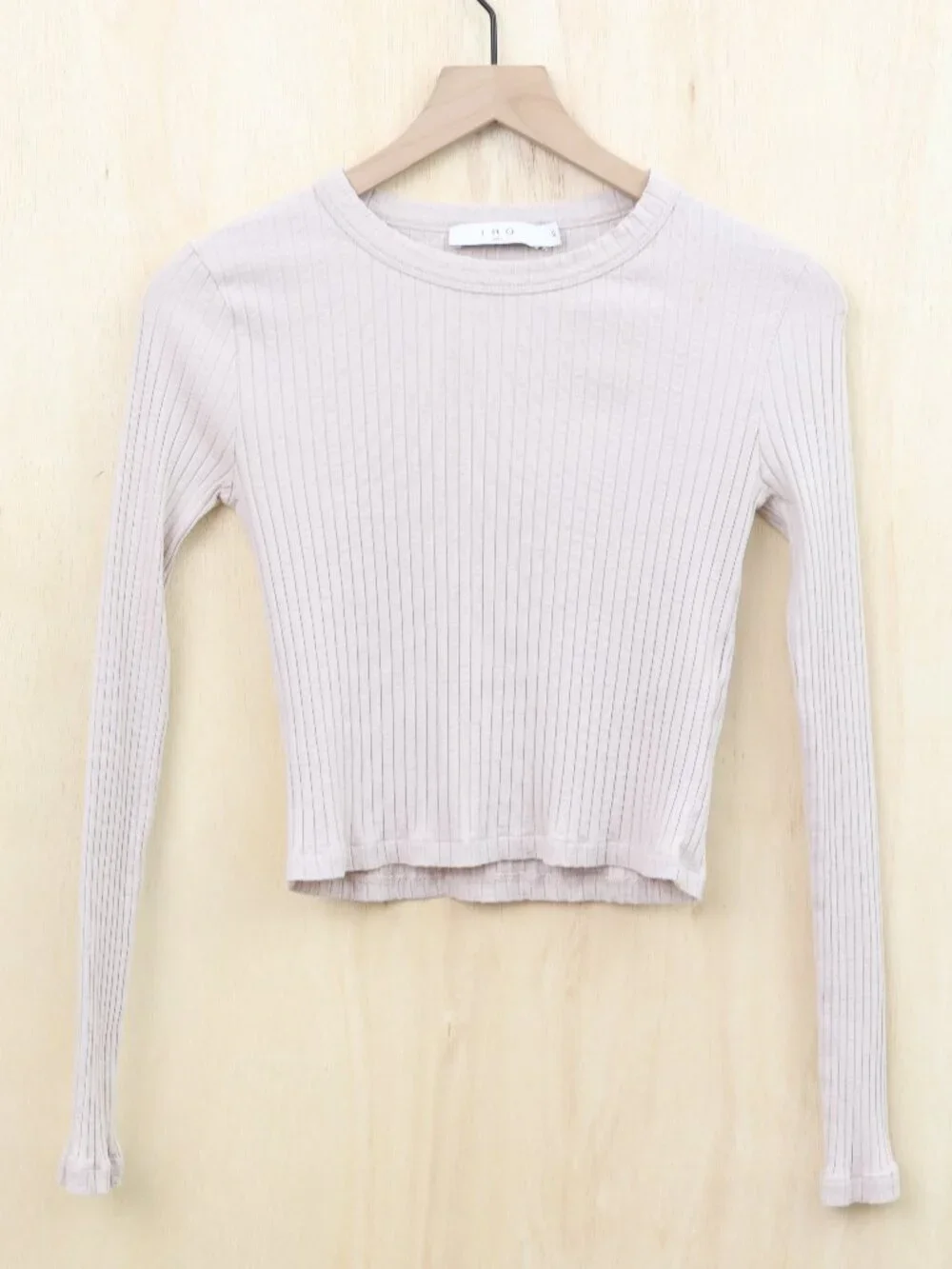 IRO | Tops | Iro Elips Ribbed Long Sleeve Tee Nude Xs | Poshmark